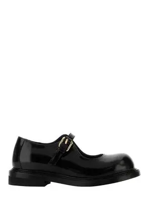 Moschino Buckled Leather Pumps - Black
