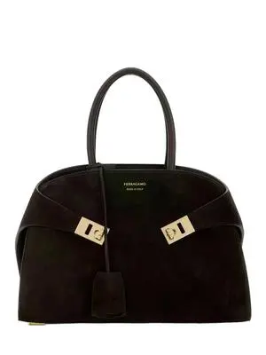 FERRAGAMO Small Hug Tote - Brown
