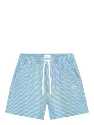 LES DEUX Stan Seersucker Swim Shorts - Blue