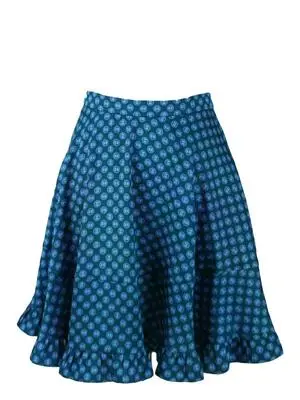 Sandro Printed Mini Skirt - Blue