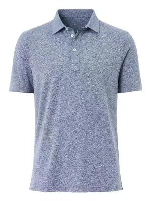 Brunello Cucinelli Mélange-effect Polo Shirt - Blue