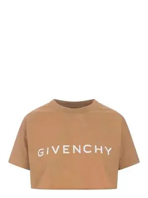 Givenchy Graphic Cropped T-shirt - Neutrals