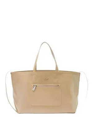 Lacoste Large Lite Glossy Tote - Neutrals