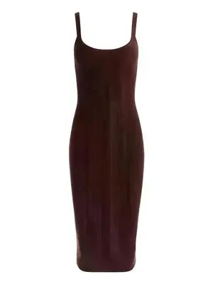 Alice + Olivia Shana Ribbed Tank Dress - Brown