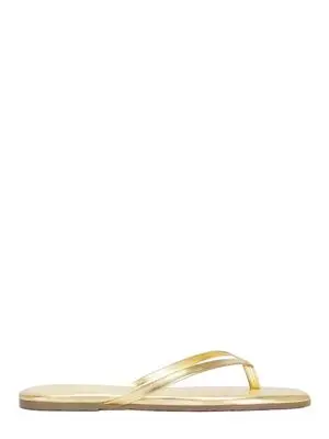 Tkees Square-Toe Thong Sandals Gold