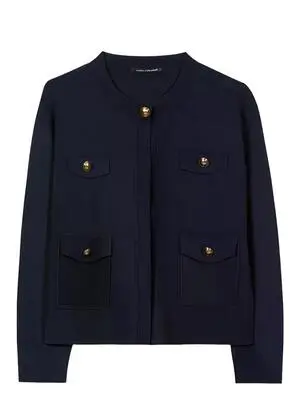 LUISA CERANO Knit Jacket - Blue