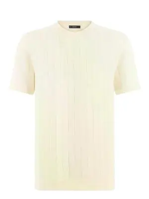 Boggi Milano Ribbed T-shirt - Neutrals