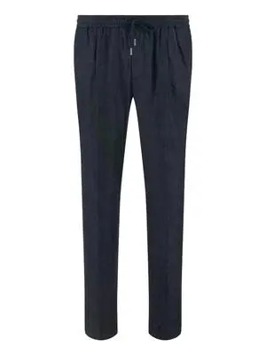 Boggi Milano City Drawstring Trousers - Blue
