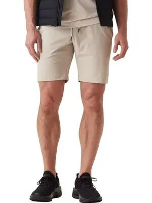 DEKE Solarx Stretch Nylon Warp Knit Drawstring Shorts Silver