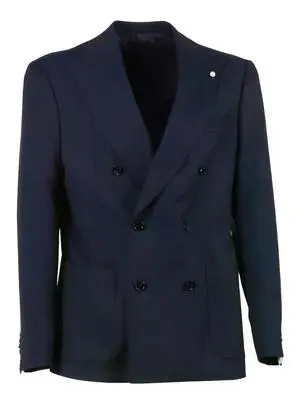 LUIGI BIANCHI MANTOVA Double-breasted Blazer - Blue