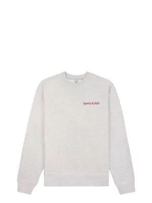 SPORTY & RICH Ny Motion Crew-neck Sweatshirt - Grey