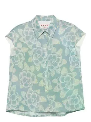 Marni Floral-pattern Shirt - Blue