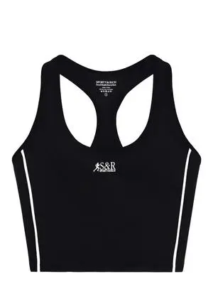 SPORTY & RICH Sr Runner Sports Tank Top - Black