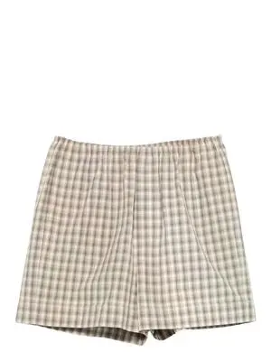 Nanushka Hira Check Print Relaxed Fit Shorts - Neutrals