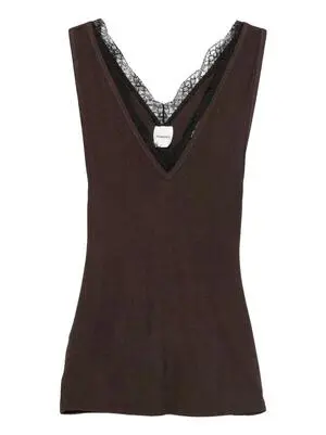 Nanushka Siara V-neck Tank Top - Brown