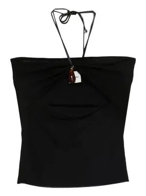 Nanushka Cutout Strap Bandeau Top Black