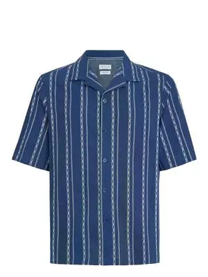 Brunello Cucinelli Stripe Short-sleeve Shirt - Blue