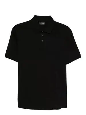 Emporio Armani Buttoned Polo Shirt - Black