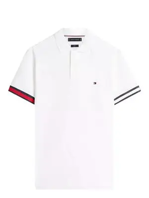 Tommy Hilfiger Striped Trim Polo Shirt - White