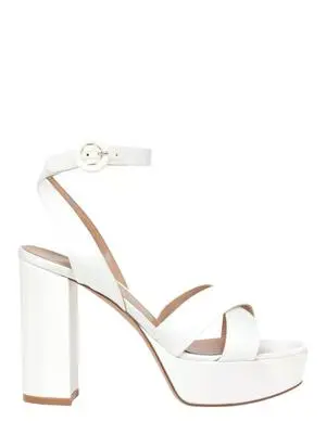 GIANVITO ROSSI Sabrina Platform Sandals - White
