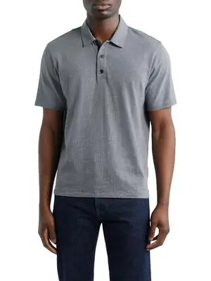 Rag & Bone Classic Flame Cotton Polo - Sugar Grey