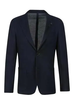 LARDINI Single-breasted Blazer - Blue