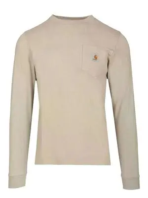 Carhartt Work In Progress Chest-pocket Long-sleeve T-shirt - Neutrals