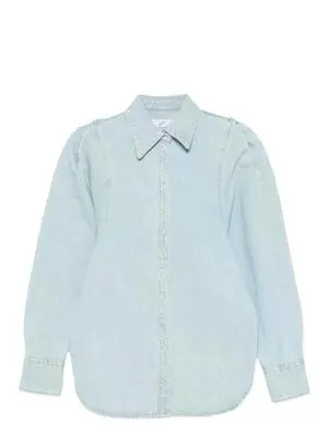 Bite Studios Puff-sleeve Denim Shirt - Blue