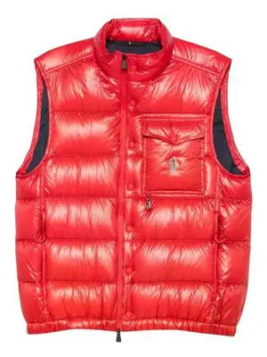 Moncler Logo-patch Puffer Gilet - Red