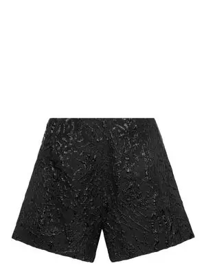 MIA PECULIAR Jacquard Short Shorts - Black