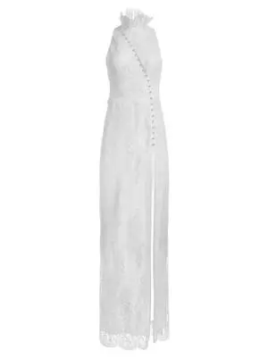 MIA PECULIAR Floral-lace Gown - White