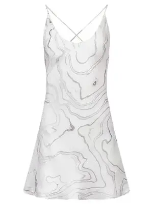 MIA PECULIAR Pattern Mini Dress - White