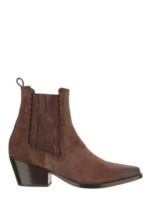 Sartore Suede Ankle Boots - Brown