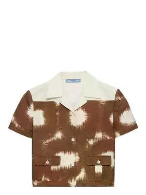 Prada Printed Canvas Shirt - Brown