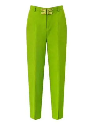 Elisabetta Franchi Buckle Trousers - Green