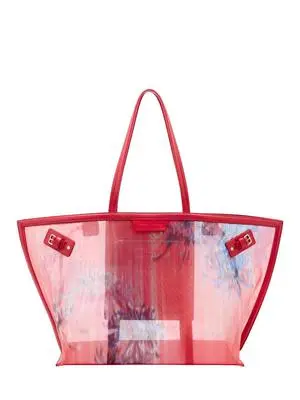 Proenza Schouler Mesh Graphic Print Tote - Red
