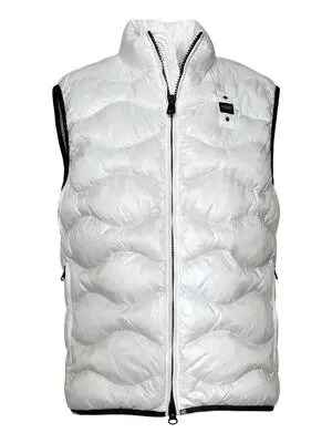 BLAUER. Textured Zip Gilet - White