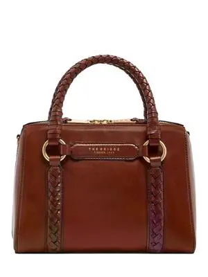 THE BRIDGE Braided-handle Leather Mini Bag - Brown