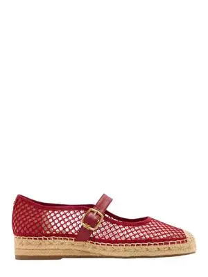 Sam Edelman Buckled Espadrille Shoes - White