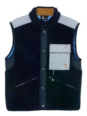 Moncler Chest-pocket Button-up Gilet - Blue