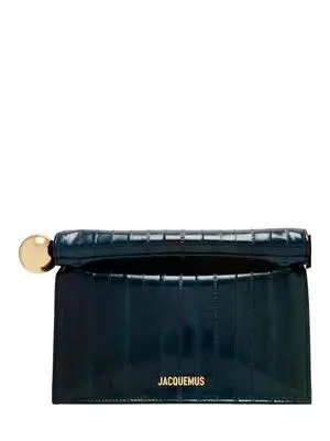 Jacquemus Metallic Leather Satchel - Blue