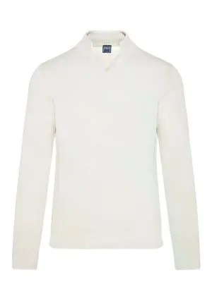 Fedeli V-neck Sweater - White