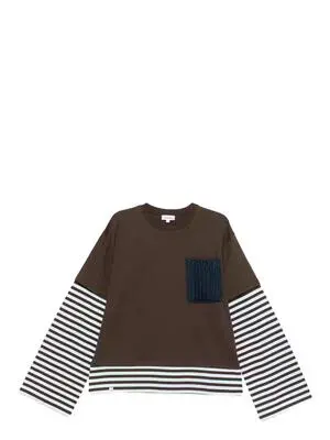 CHARLES JEFFREY Patch-pocket T-shirt - Brown