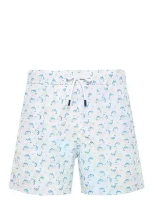 FEDELI Dolphin-Print Swim Shorts