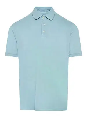 Fedeli Short-sleeve Polo Shirt - Blue