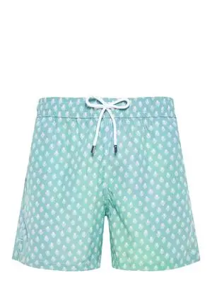 FEDELI Printed Drawstring Swim Shorts
