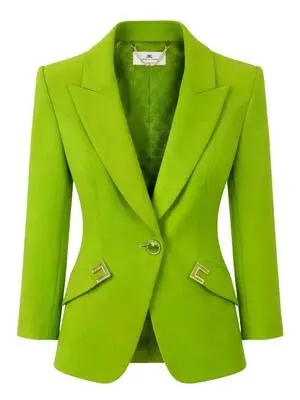Elisabetta Franchi Button Detailed Blazer - Green
