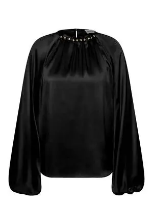Rebecca Vallance Studded Lavinia Blouse - Black