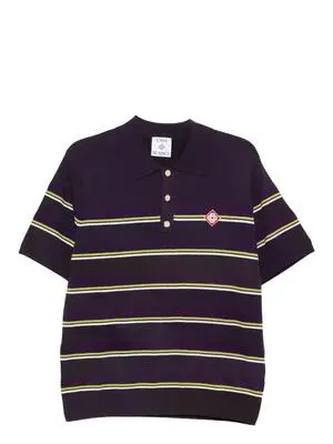 Casablanca Striped Polo Shirt - Purple