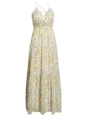 Parker Floral Tiered Maxi Dress - Egret